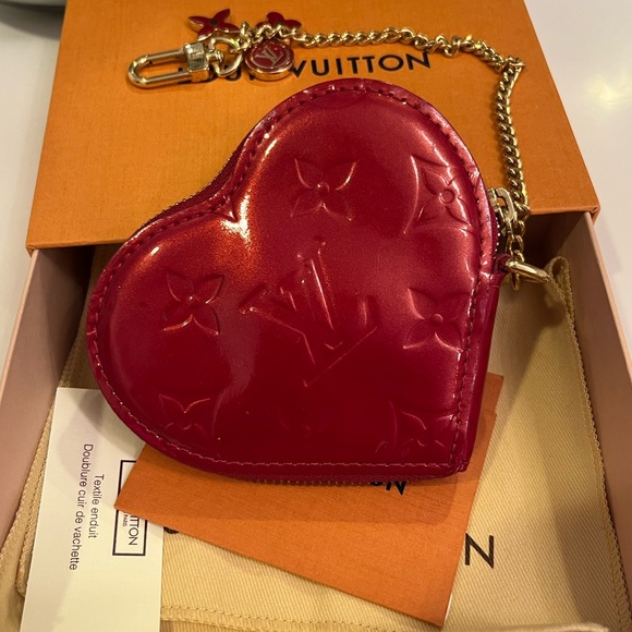 Louis Vuitton | Bags | Louis Vuitton Red Heartshaped Wallet | Poshmark
